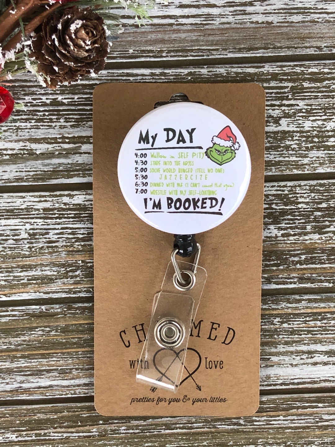 My Day Badge Holders for Christmas/fun Badge Reels/christmas Badge ...