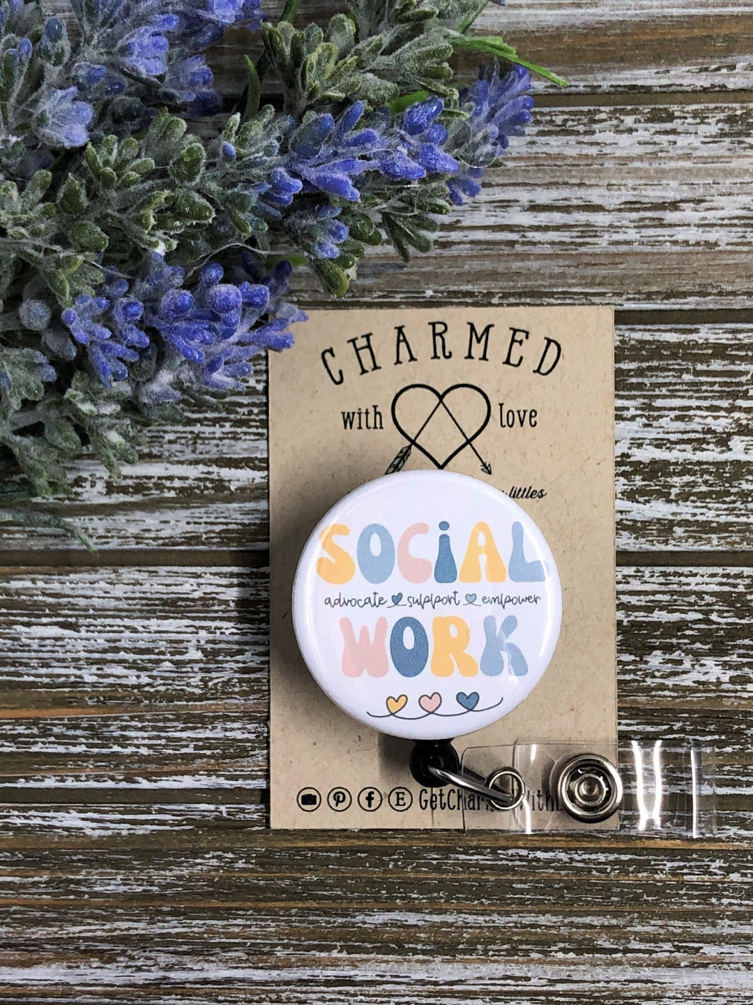 Cute Badge Reels/social Worker/badge Reels/badge Holders - Etsy