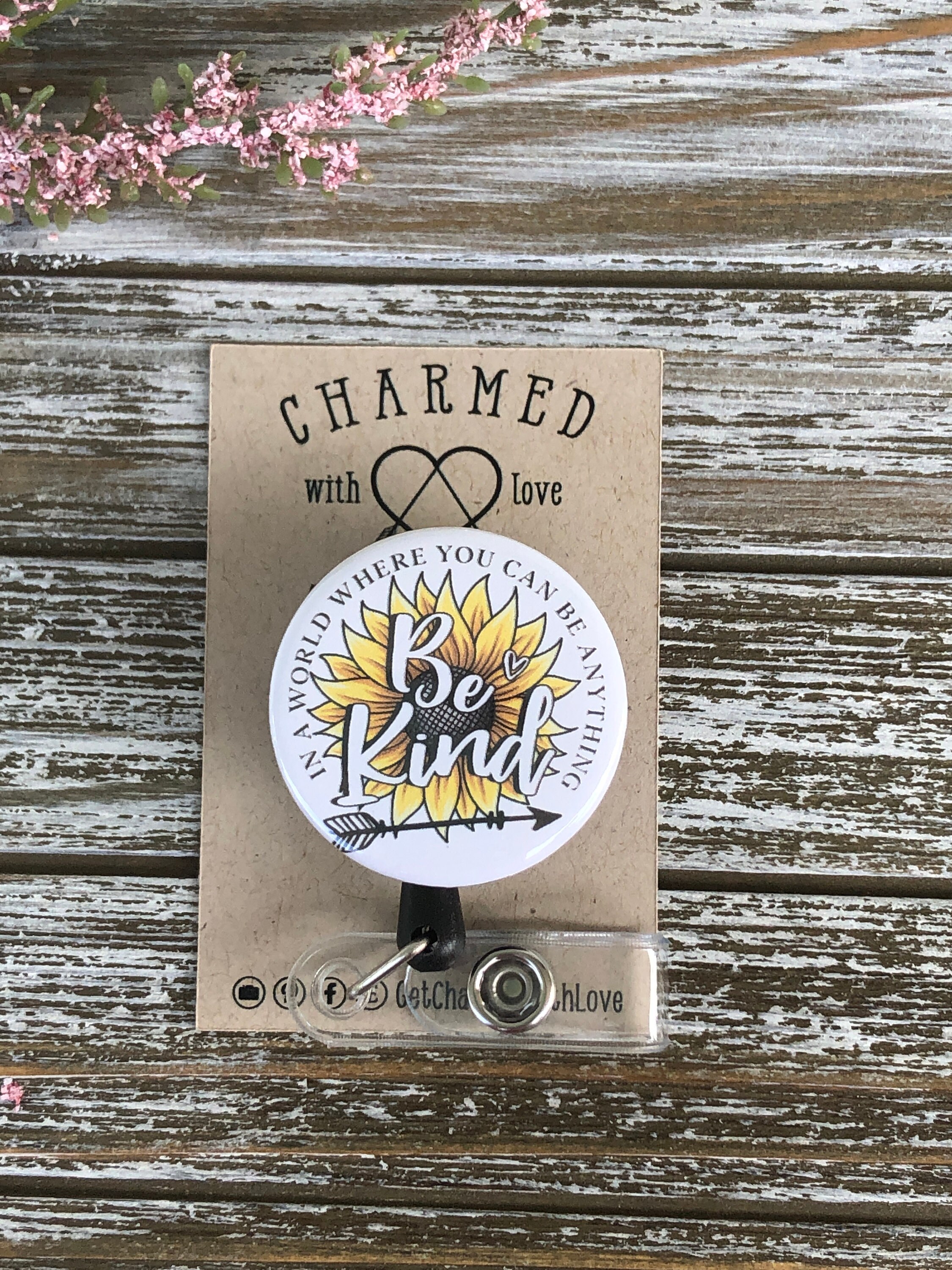 Be Kind Badge Holder/be Kind Badge Reel/in A World Where You - Etsy
