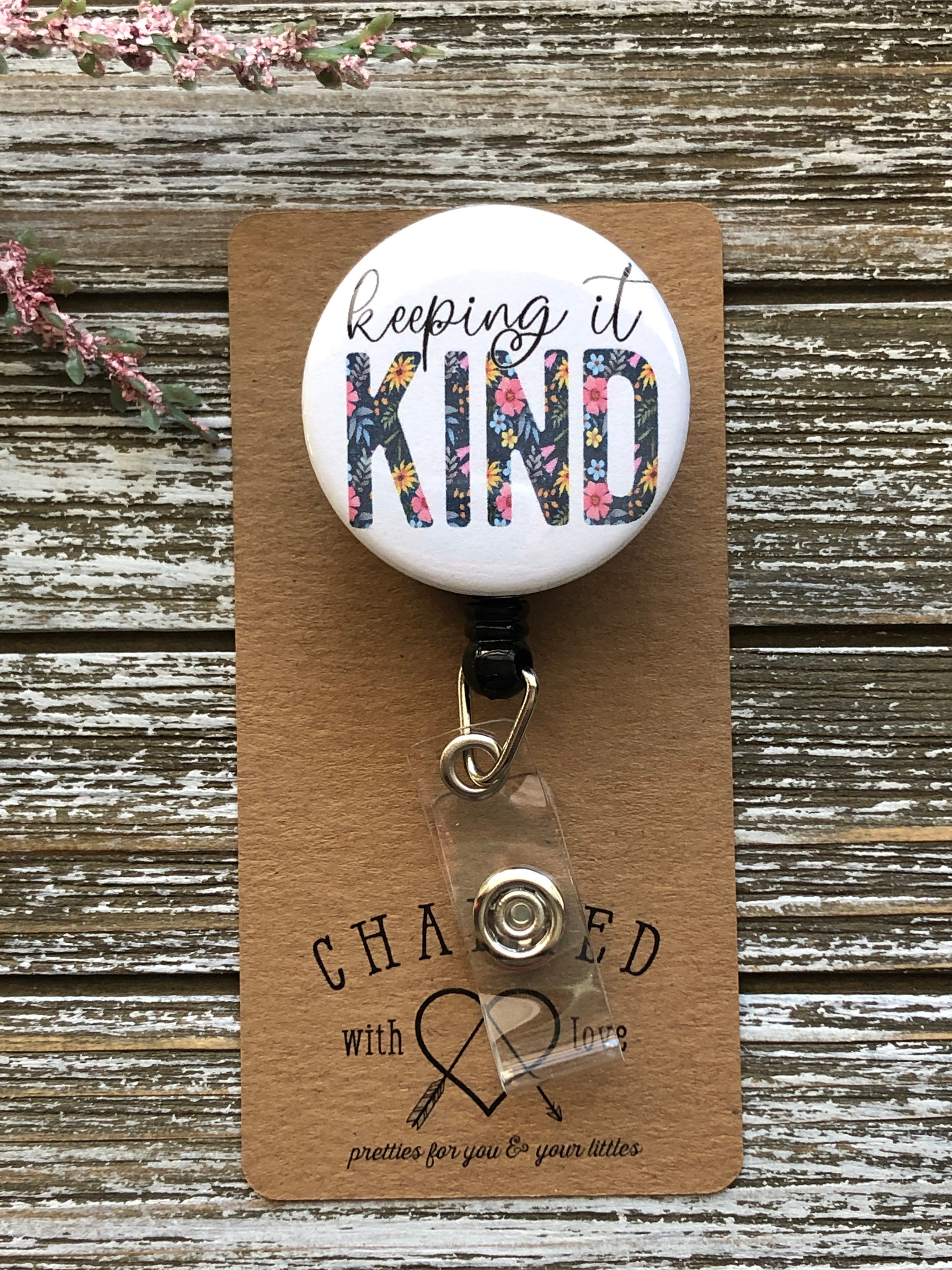 Kindness Badge Reel/be Kind Badge Holder/keeping It Kind/be | Etsy UK