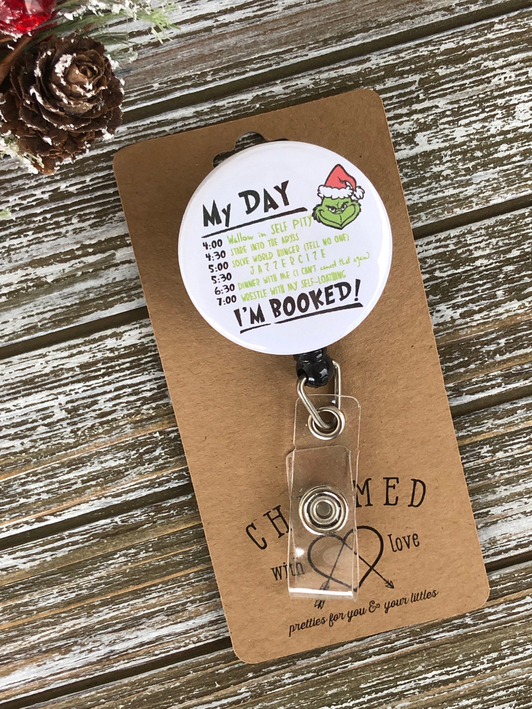 My Day Badge Holders for Christmas/fun Badge Reels/christmas - Etsy