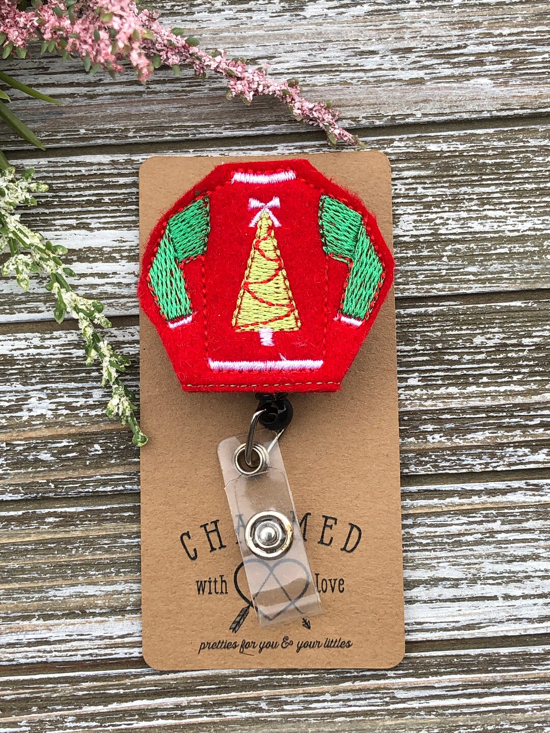 Ugly Sweater Badge Reel/christmas Badge Holders/holidays/ugly - Etsy
