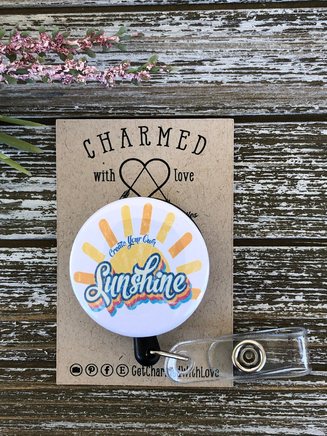 Cute Badge Holder/sunshine Badge Reel/cute Badge Reels - Etsy