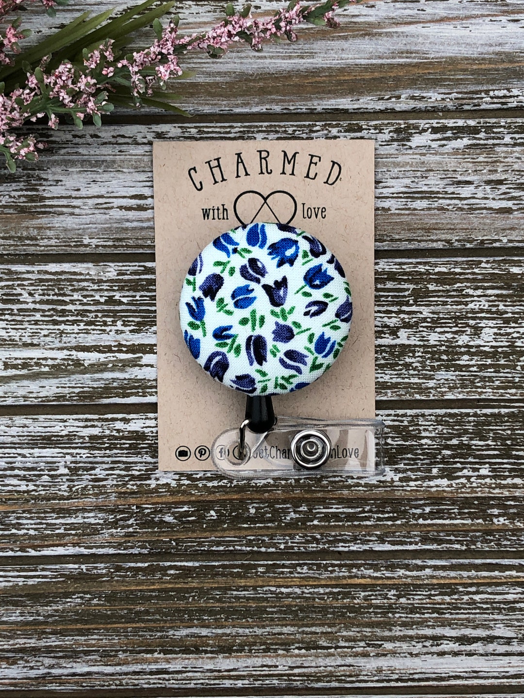 Floral Badge Holders/fabric Badge Reels/cute Badge Holders/flower Badge ...