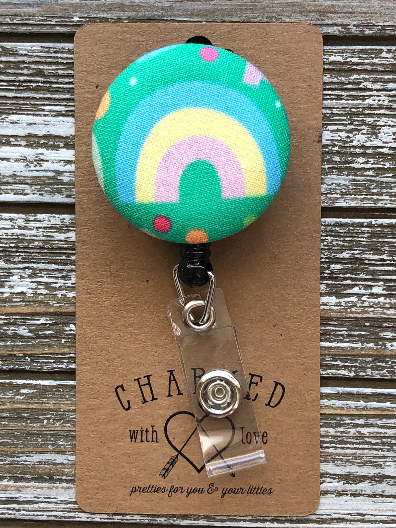 Rainbow Badge Holder/rainbow Badge Reel/cute Badge Holders - Etsy