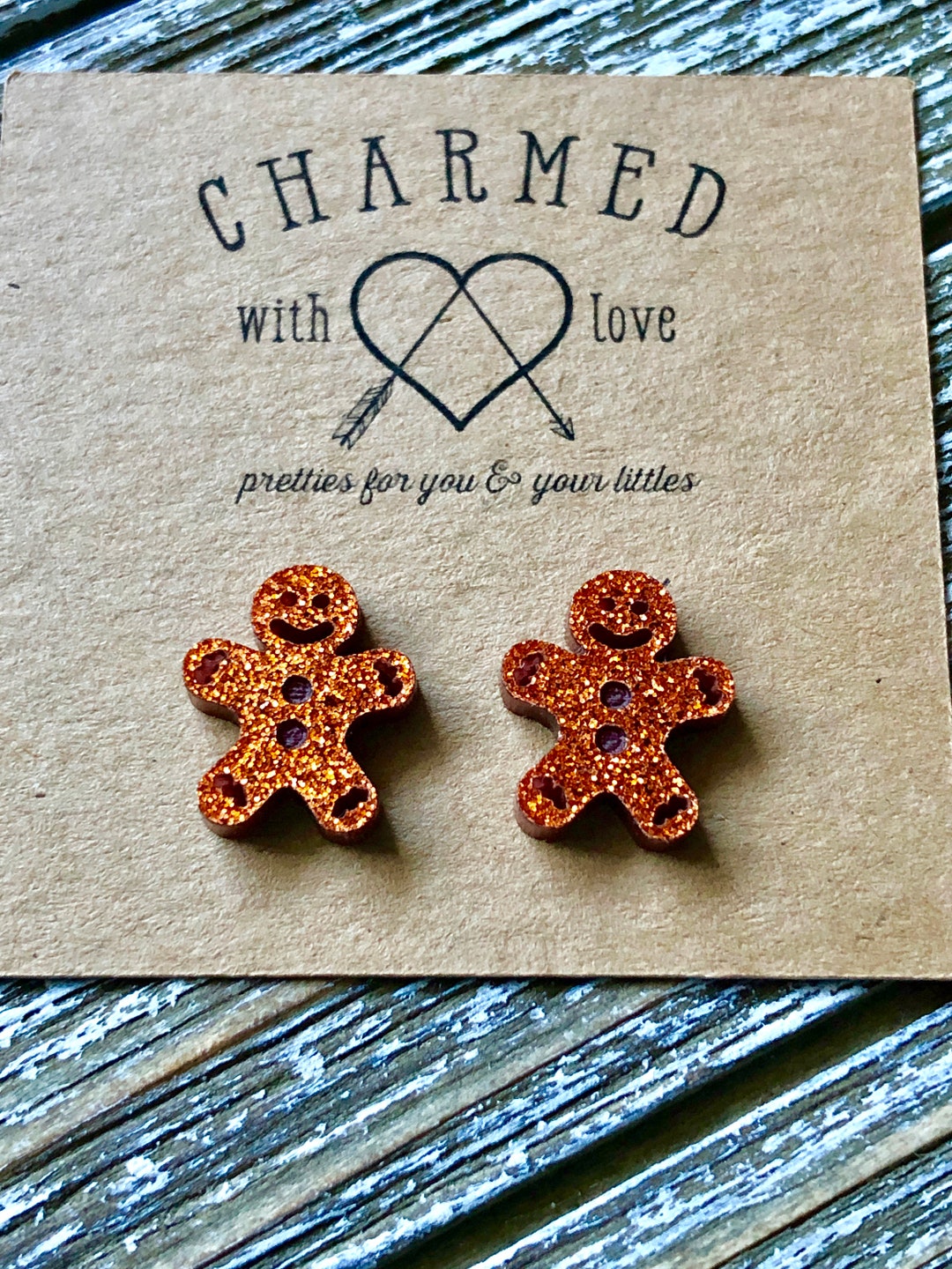 Gingerbread Man Earrings/gingerbread Man Jewelry/christmas Earrings ...