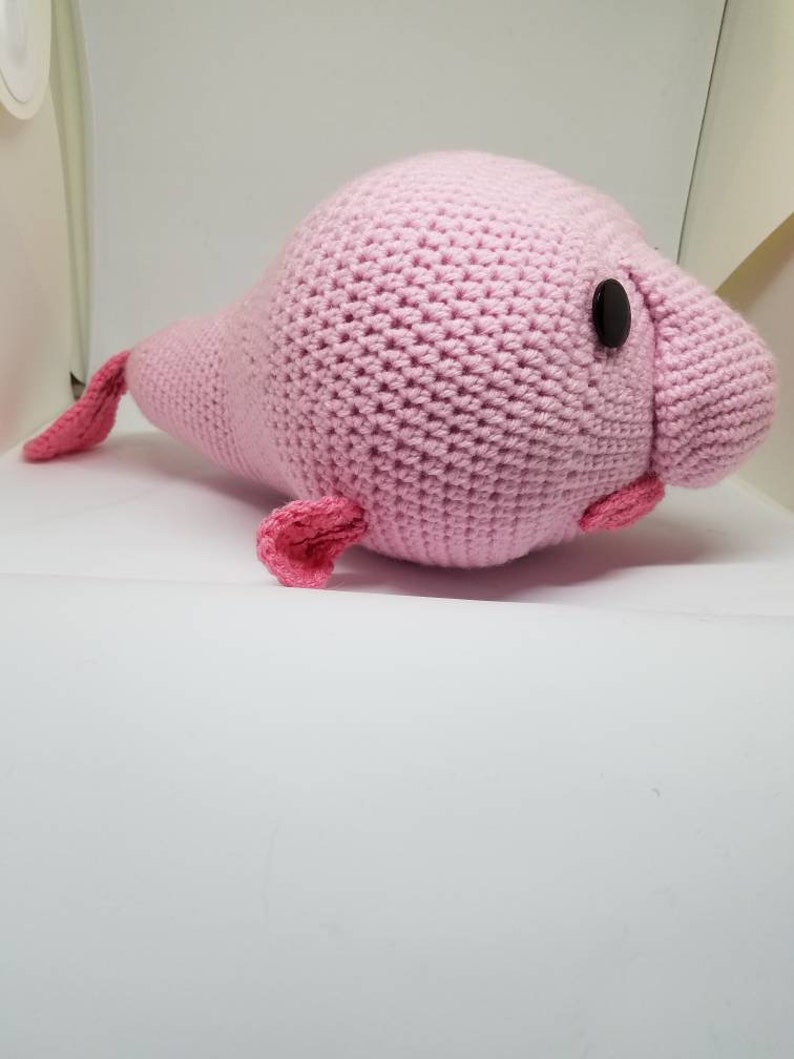 Crochet Amigurumi Pink Blob Fish | Etsy