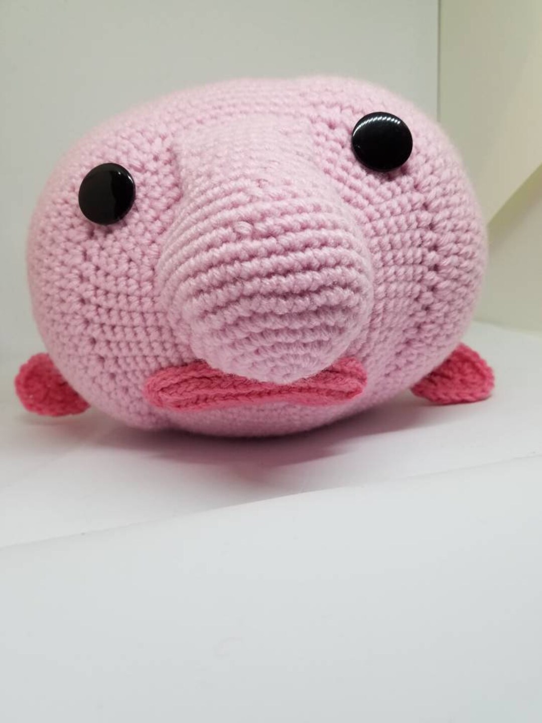 Crochet Amigurumi Pink Blob Fish - Etsy