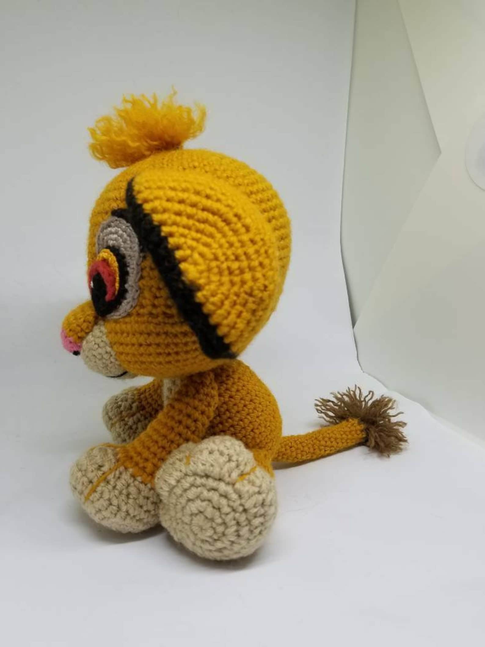 8 Inches! Crochet Young Simba - Etsy