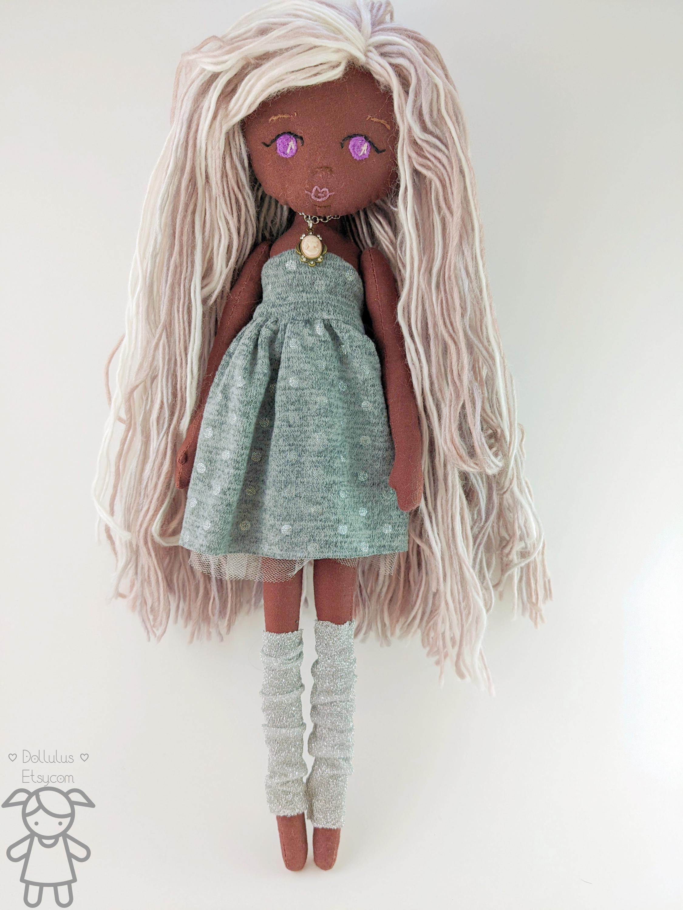 Sparkle Starlet Doll – Rainbow Hair | Handmade Art Collector Plushie ...