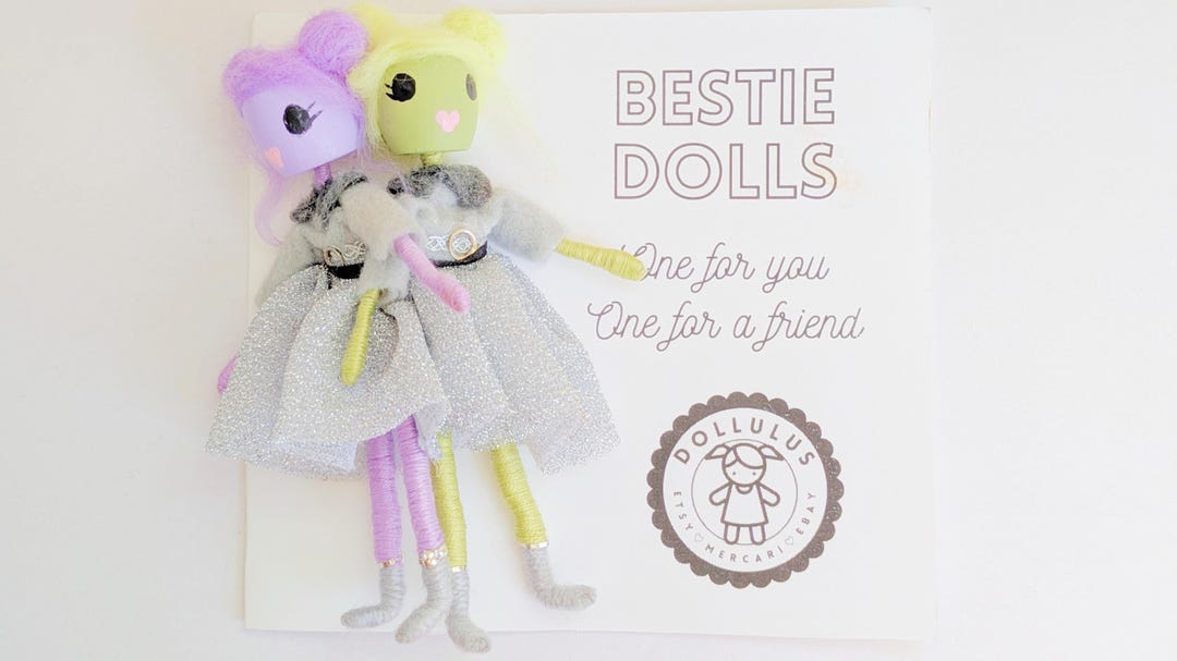 Bestie String Dolls - Best Friend GIFT | Handmade Posable Doll Pair ...