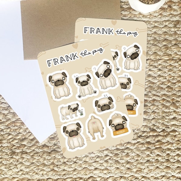 Pug Sticker Pack - Etsy