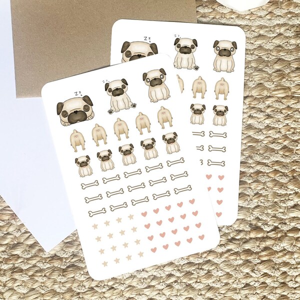Pug Sticker Pack - Etsy