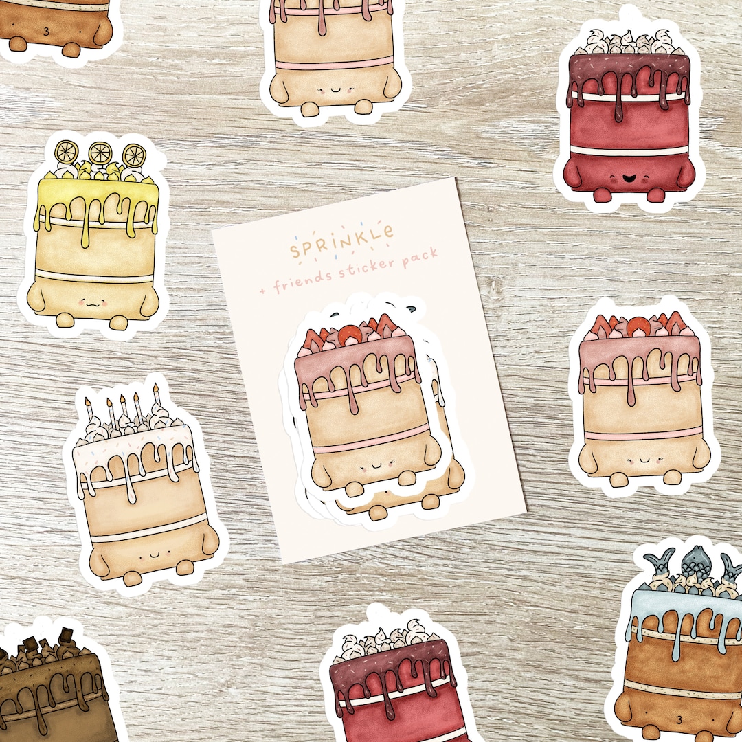 Cute Kawaii Sticker Pack Food Stickers Set of Stickers Art - Etsy