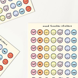 Mood Tracker Planner Sticker Sheet Emoji Stickers for Journal Mental ...