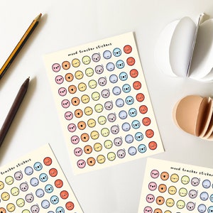 Mood Tracker Planner Sticker Sheet Emoji Stickers for Journal Mental ...