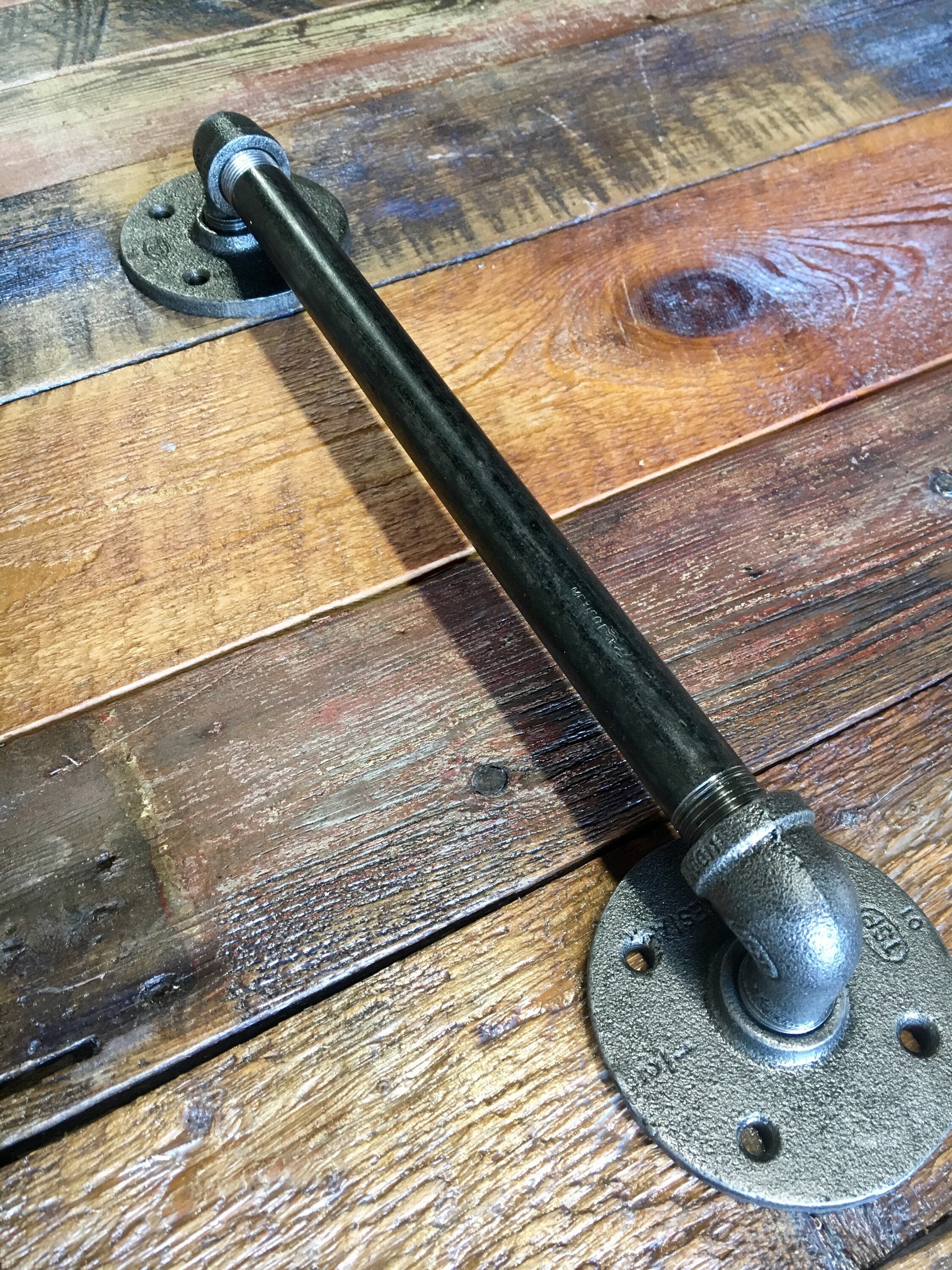 1/2 LOW PROFILE Industrial Pipe Door Handle Barn Door - Etsy Australia