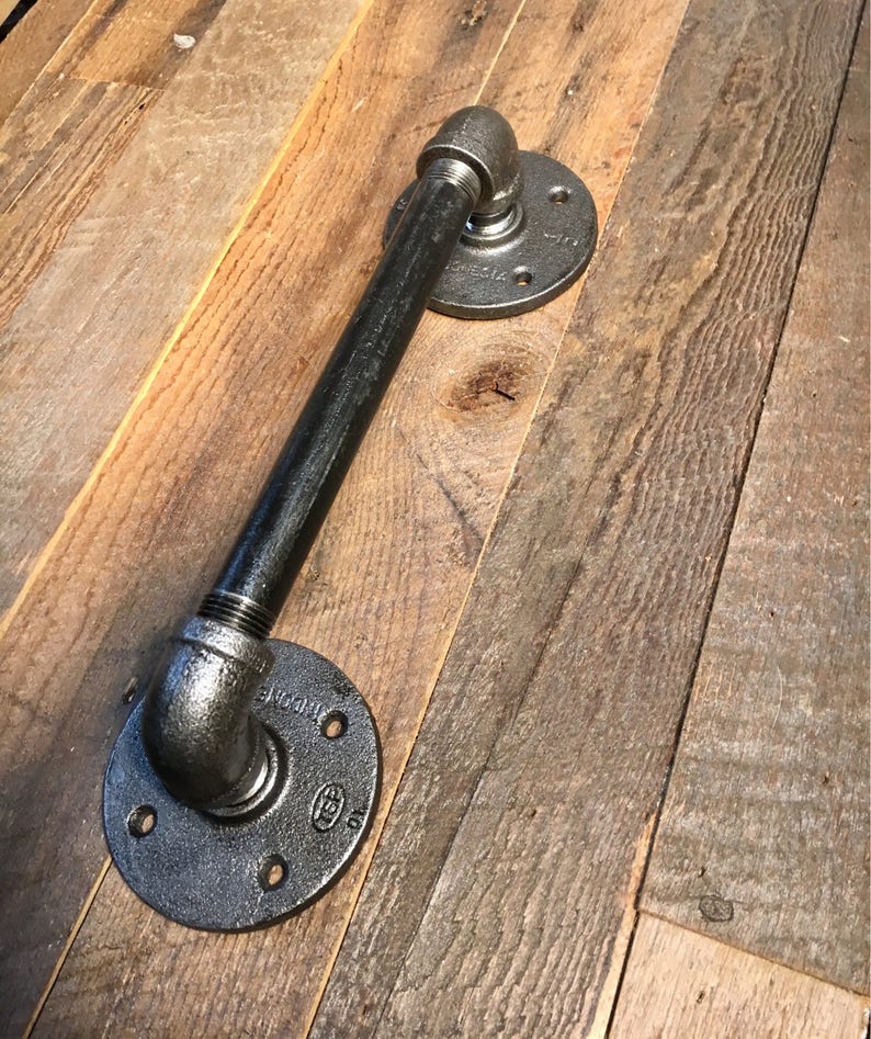 1/2 Industrial Pipe Door Handle Barn Door Handle | Etsy