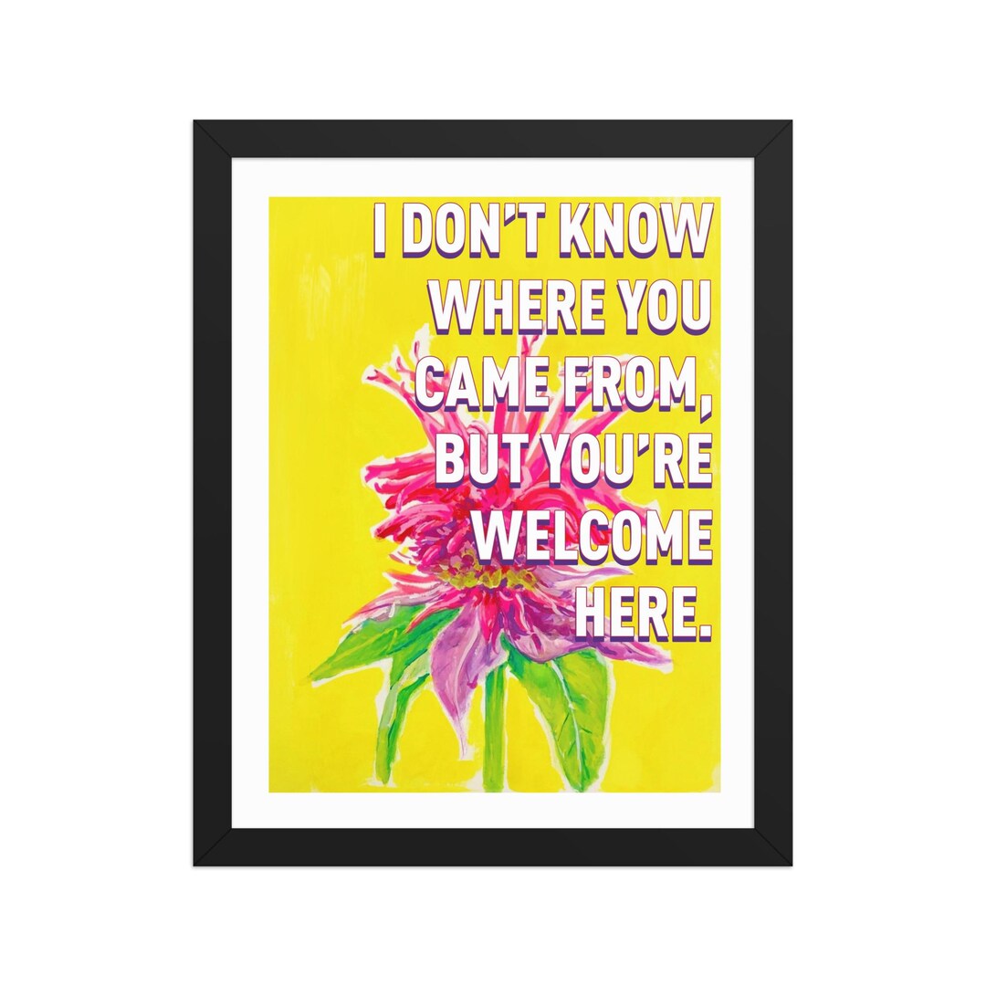 WELCOME Framed Poster - Etsy