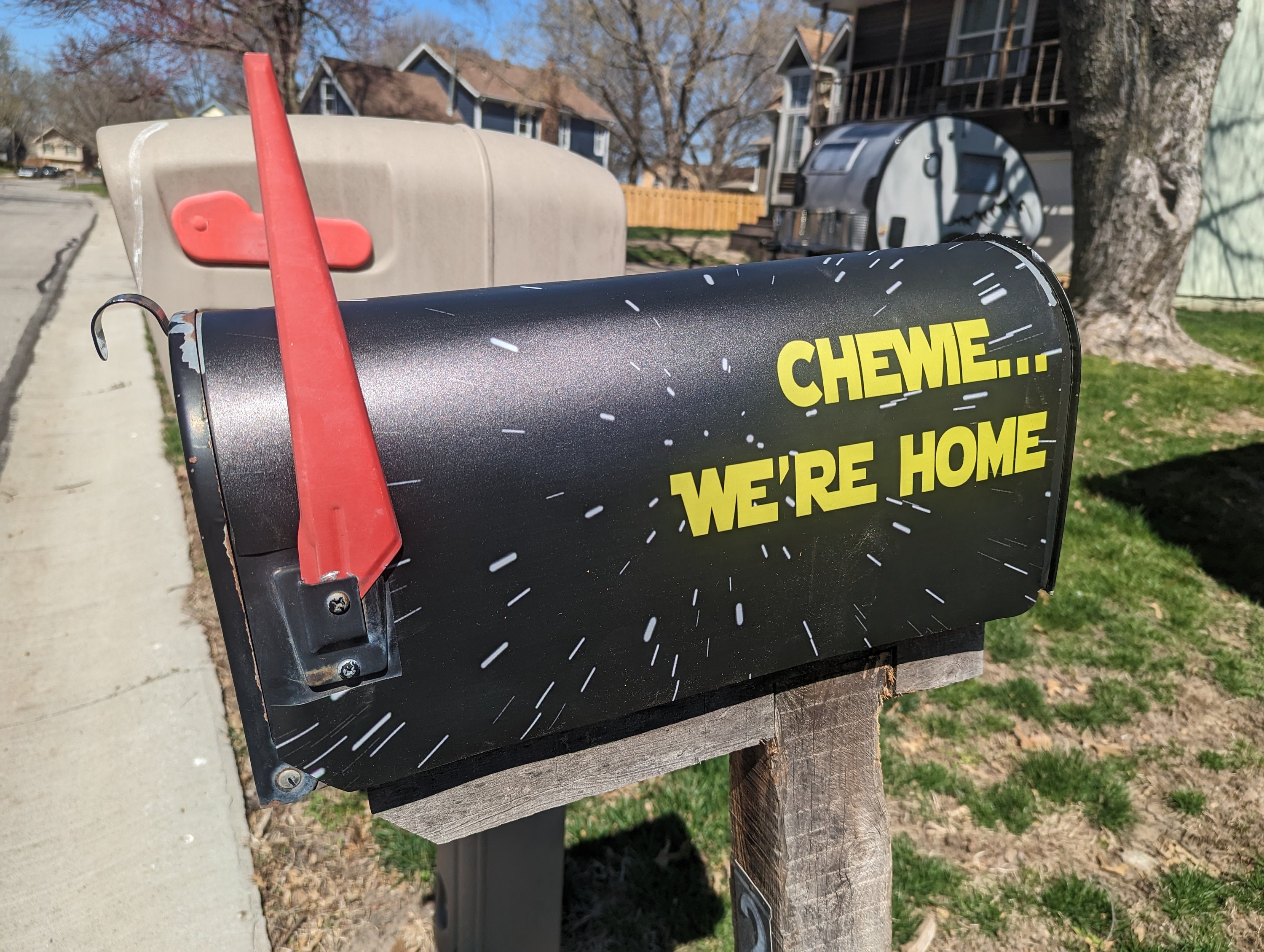 Star Wars Mailbox Cover Chewie We're Home Post Office Box Magnetic ...