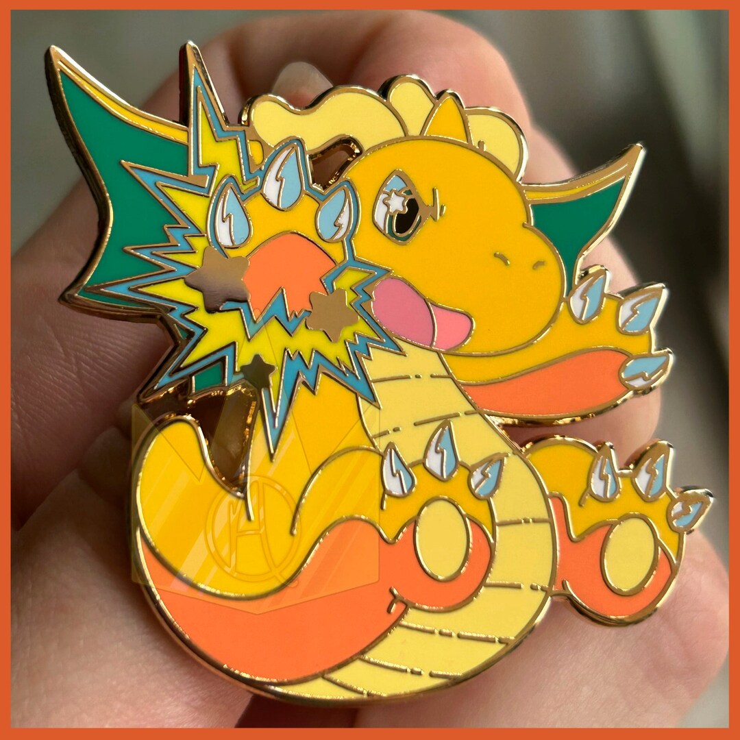 Dragonite Thunder Punch Enamel Pin Lapel Pin Ita Bag Dragon Type - Etsy
