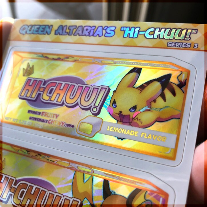 Hi-chuu Pokemon Pikachu Raichu Holo Vinyl Sticker Sheet for - Etsy
