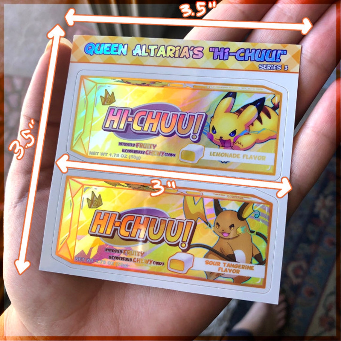 Hi-chuu Pokemon Pikachu Raichu Holo Vinyl Sticker Sheet for - Etsy