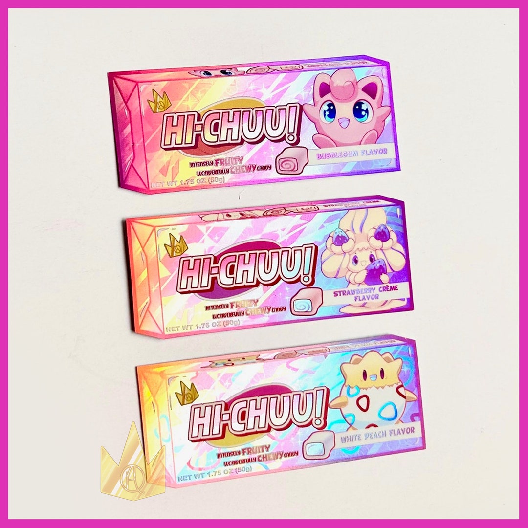 Hi-chuu Jigglypuff Alcremie Togepi Fairy Pokemon Holo Vinyl Sticker ...