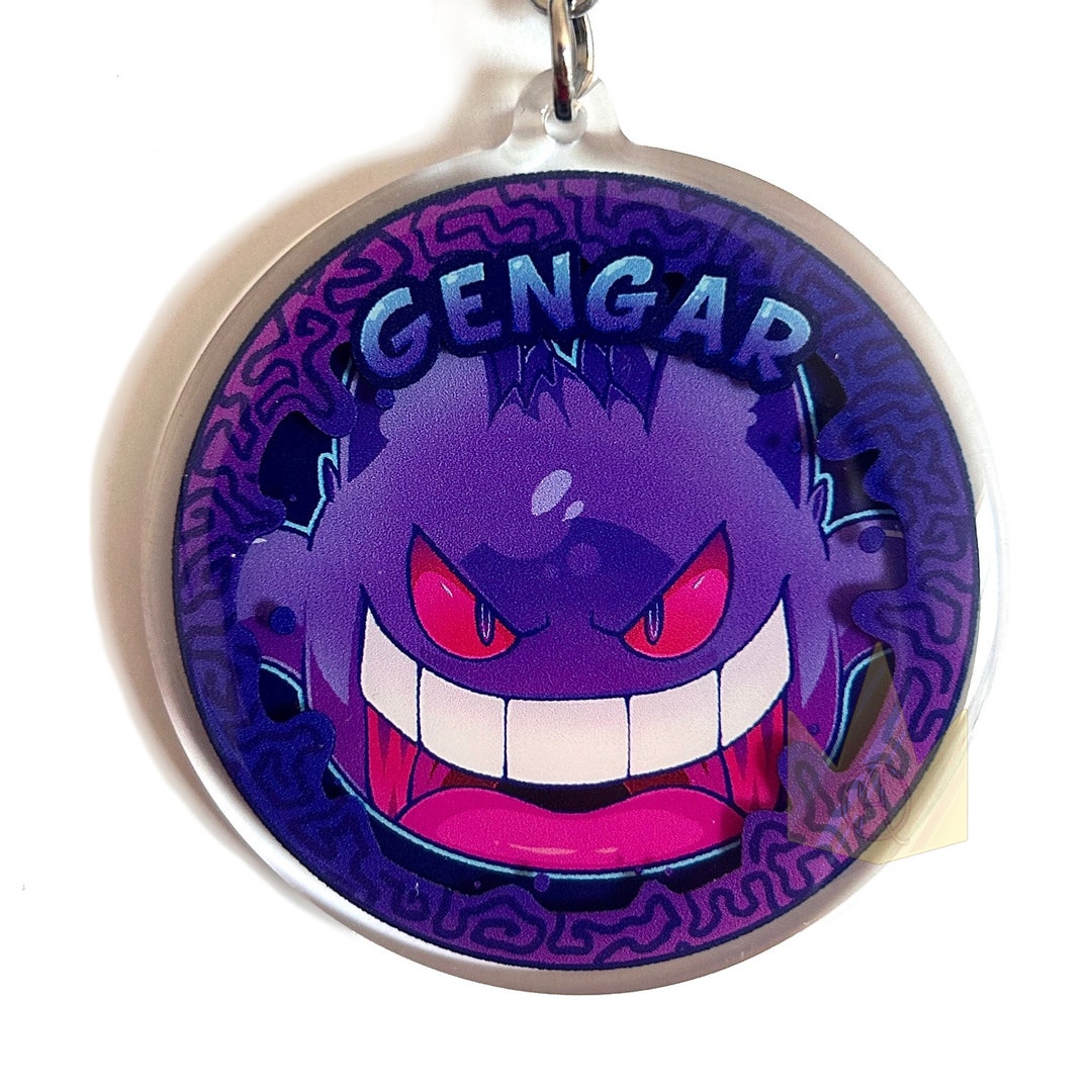 Gengar Keychain Charm Ghost Type Pokemone Haunter Ghastly Pokemon ...