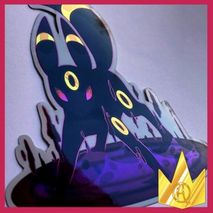 Umbreon Holo Vinyl Sticker for Hydroflask Laptop Car Eevee Dark Tumbler ...
