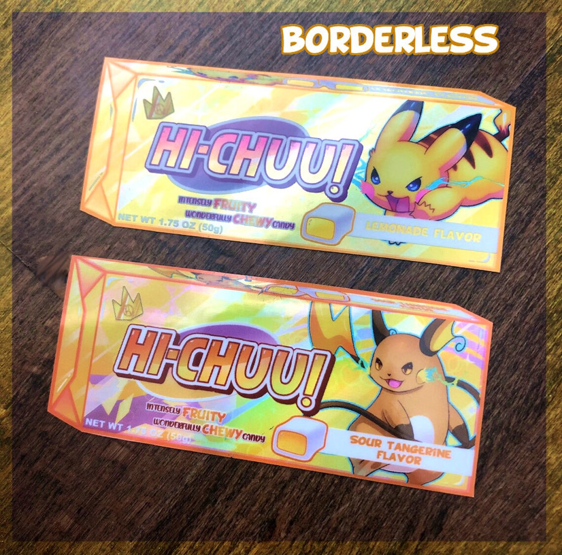 Hi-chuu Pokemon Pikachu Raichu Holo Vinyl Sticker Sheet for | Etsy