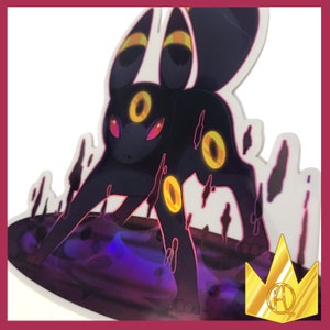 Umbreon Holo Vinyl Sticker for Hydroflask Laptop Car Eevee Dark Tumbler ...