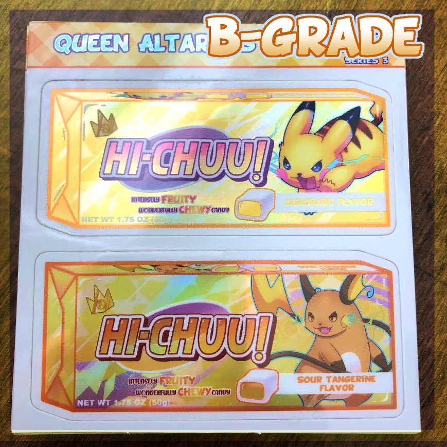Hi-chuu Pokemon Pikachu Raichu Holo Vinyl Sticker Sheet for - Etsy