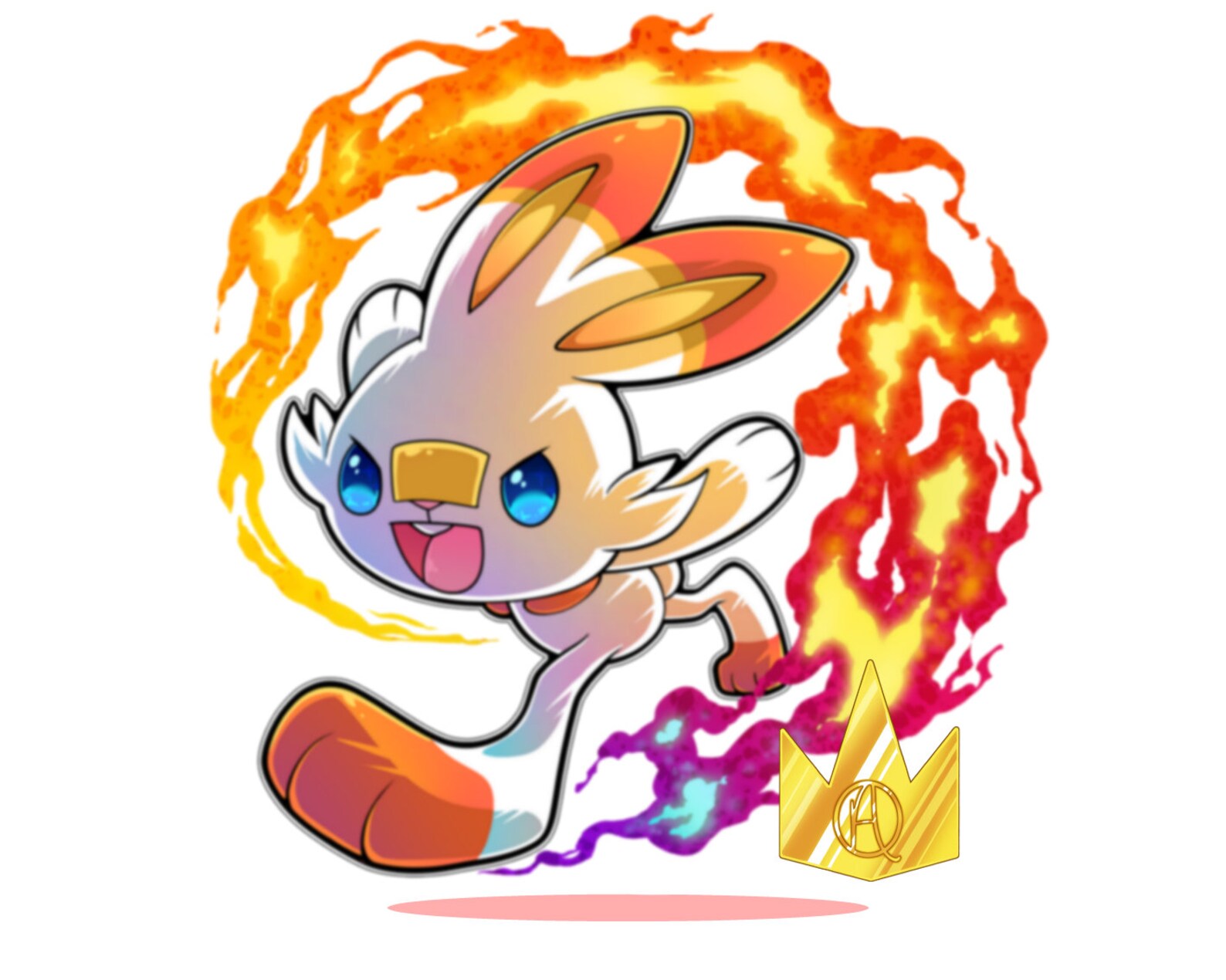 Scorbunny Clear Vinyl Sticker for Hydroflask Laptop Car Fire - Etsy