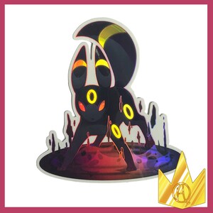 Umbreon Holo Vinyl Sticker for Hydroflask Laptop Car Eevee Dark Tumbler ...