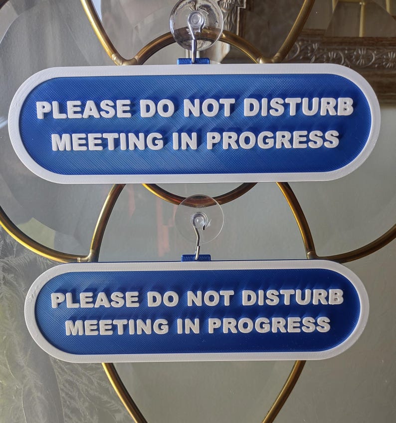 2 Meeting in Progress, Please Do Not Disturb, Office Signs - Etsy