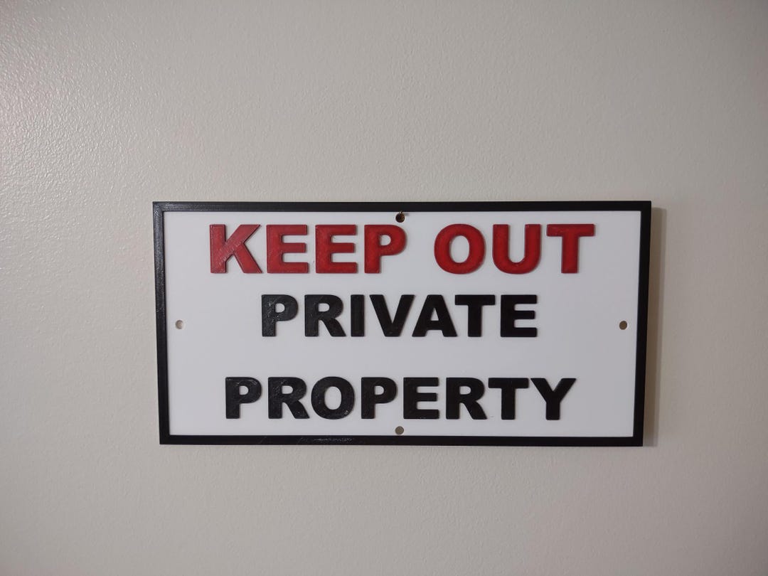 KEEP OUT Private Property Sign, Large 10" X 5" - Etsy