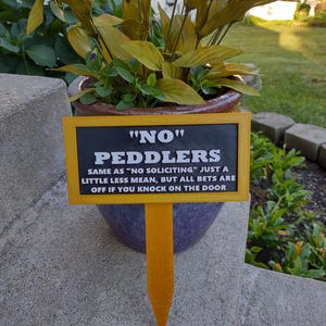 NO PEDDLERS Yard Sign, No Soliciting, All Bets Are off If Knock on Door ...