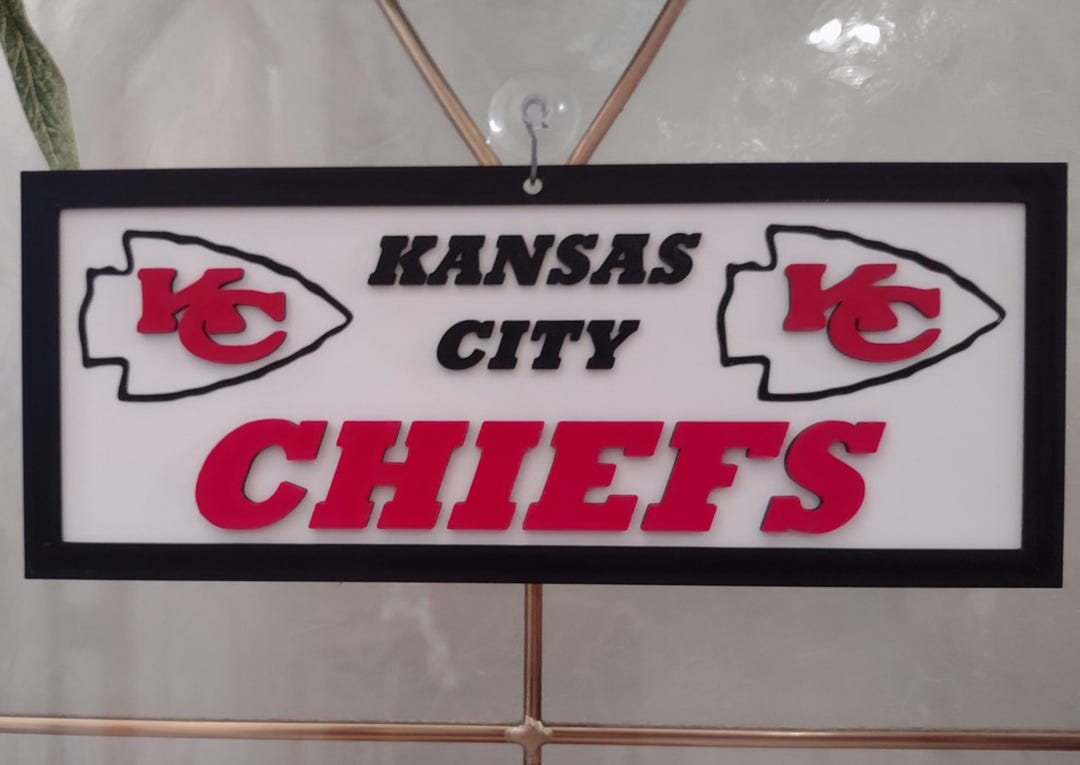 KC Chiefs Large Fan Sign Decor, Door, Mancave, 10" X 4" - Etsy