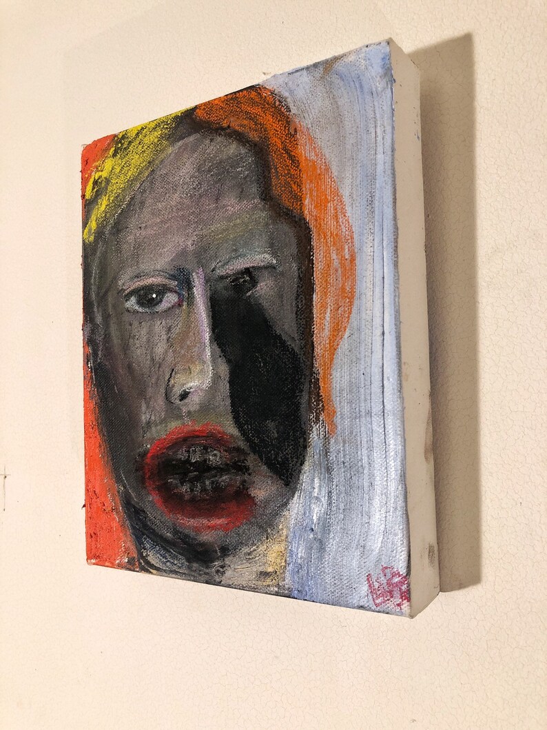 Original Artwork Orange Falls Right portrait Artist - Etsy