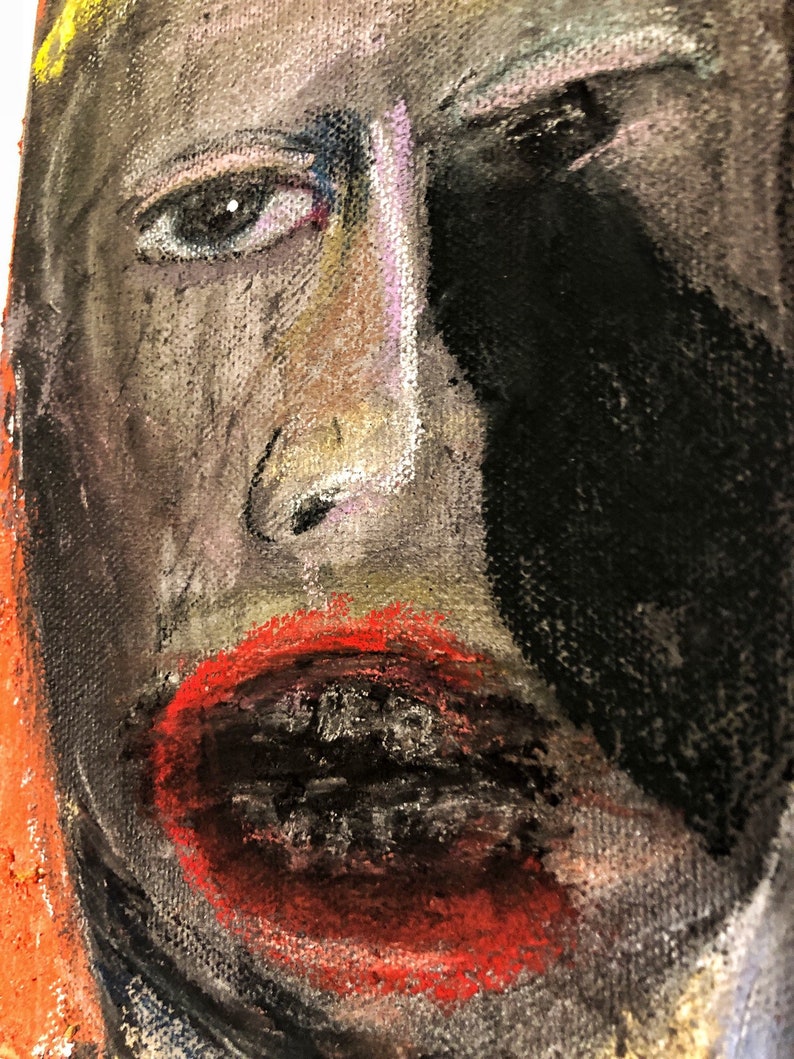 Original Artwork Orange Falls Right portrait Artist - Etsy