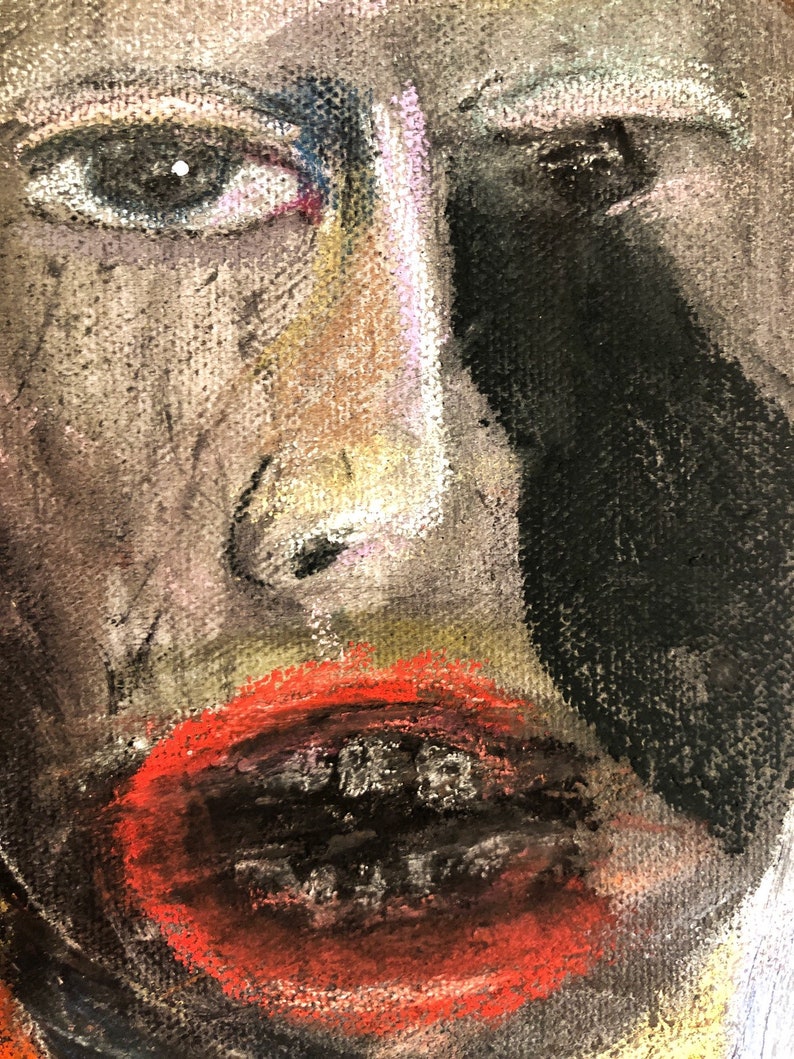 Original Artwork Orange Falls Right portrait Artist - Etsy