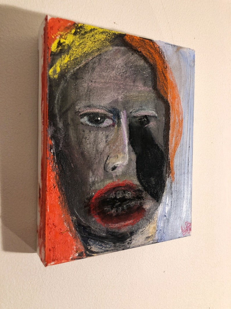 Original Artwork Orange Falls Right portrait Artist - Etsy