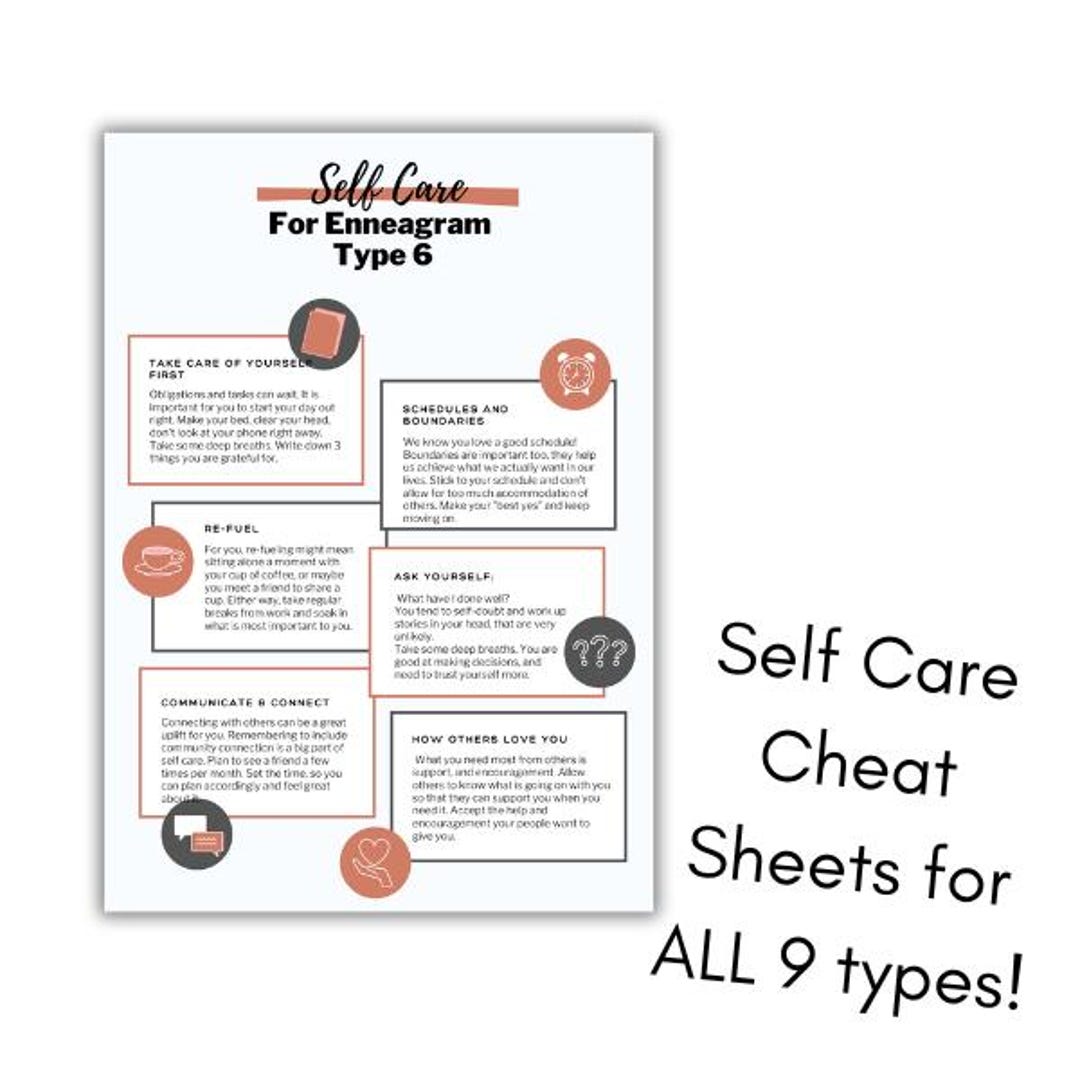 PDF Printable Enneagram Self-care Bundle, Enneagram Self Care Tips ...