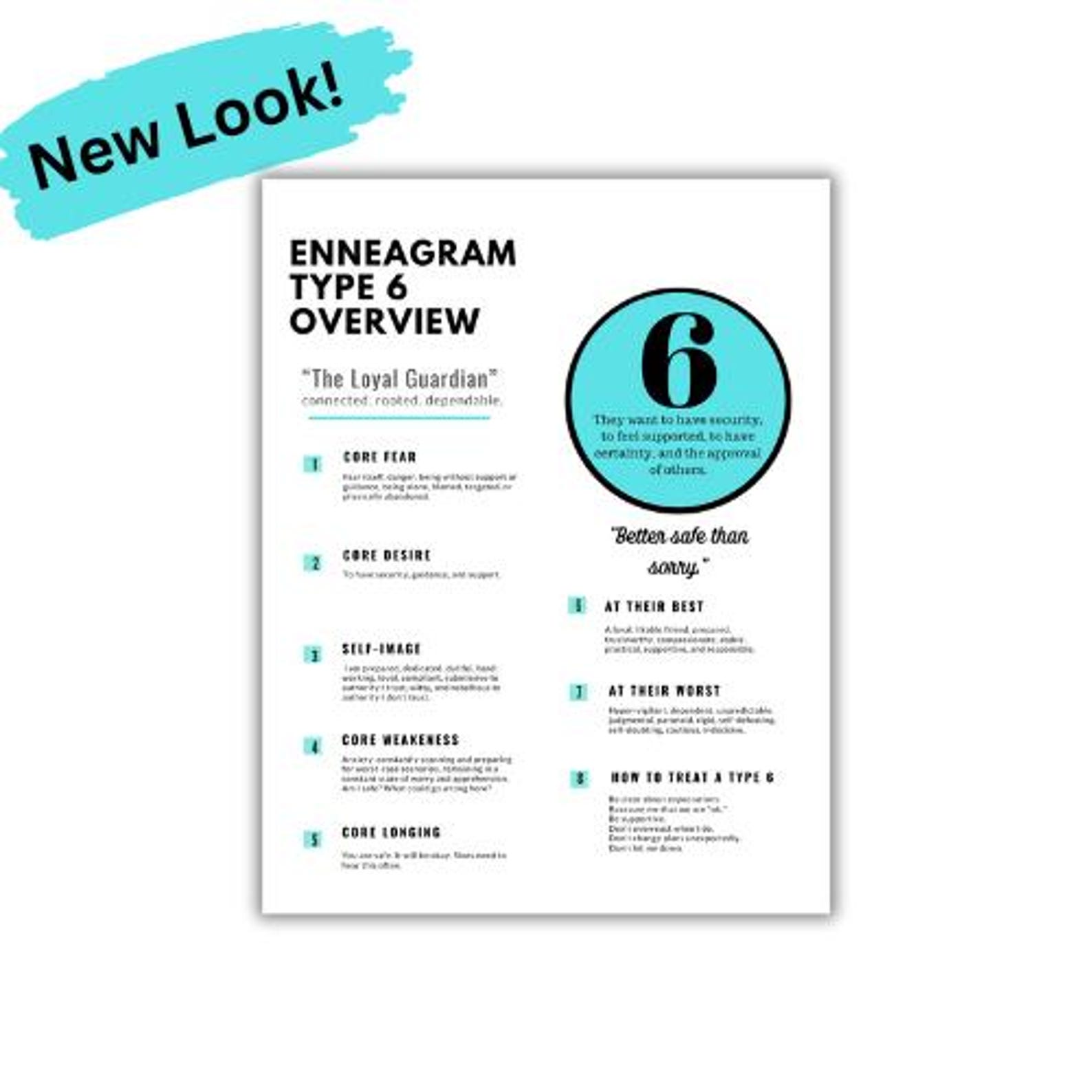 Enneagram PDF Personality Types Printable Bundle (types 6-9) - Etsy