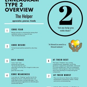 Enneagram Personality Types PDF Printable Overview Bundle (types 1-5 ...