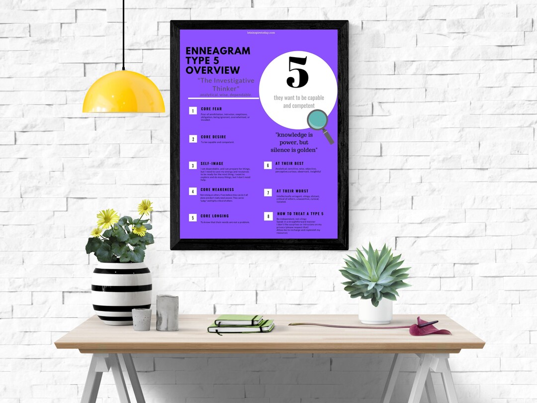 Enneagram Type 5 Printable, Enneagram Personality Type 5 Worksheet ...