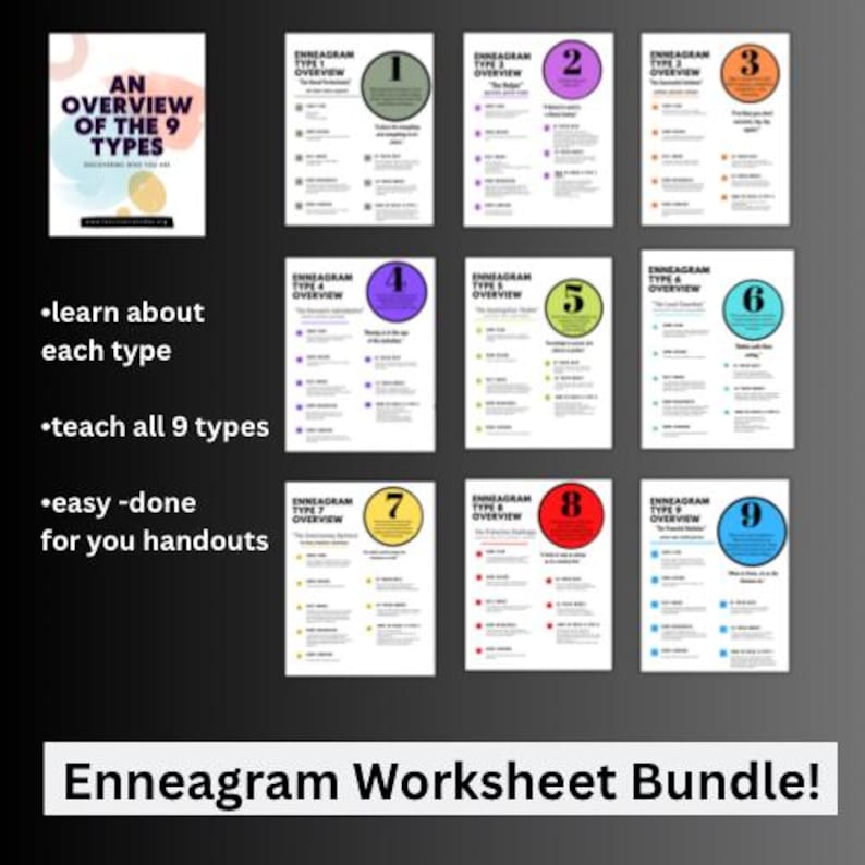 Enneagram PDF Quiz and Overview of Each Enneagram Personality Printable ...