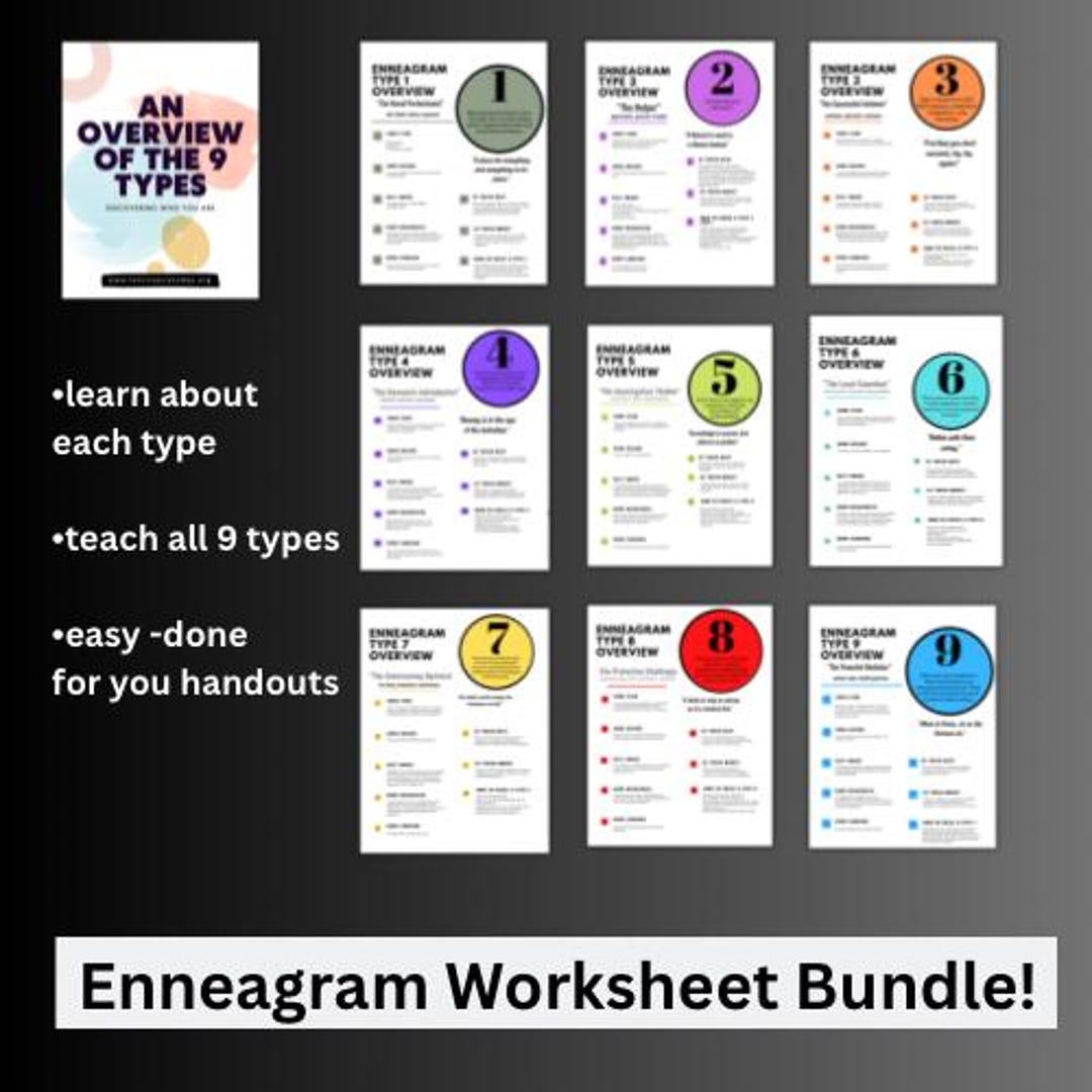 Enneagram PDF Complete All 9 Types (digital Download, 9 Types Overview ...