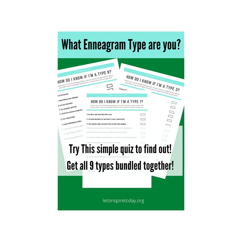 Enneagram PDF Quiz and Overview of Each Enneagram Personality Printable ...